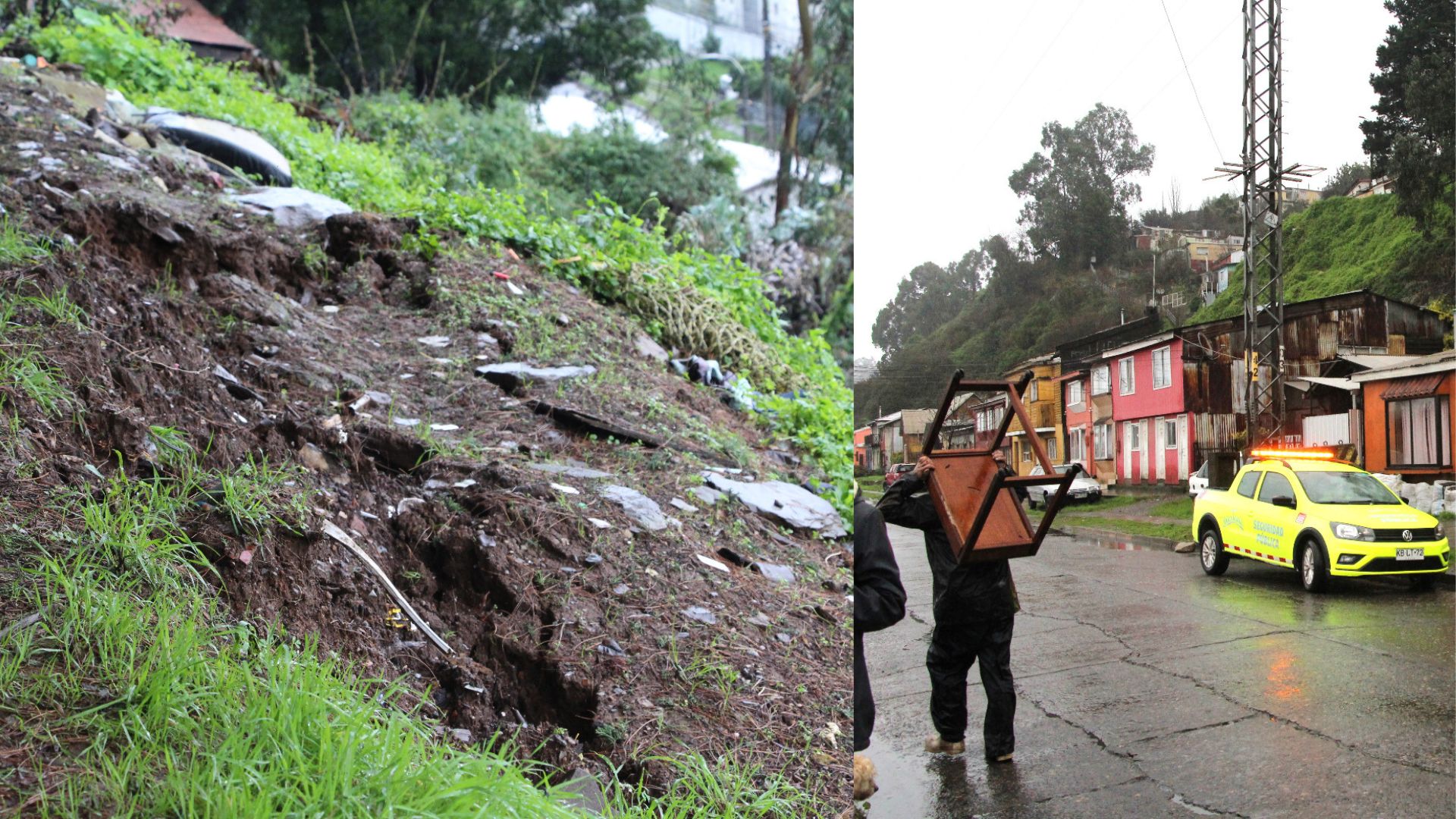 Inminente riesgo de Remociones en Masa en San Vicente de Talcahuano
