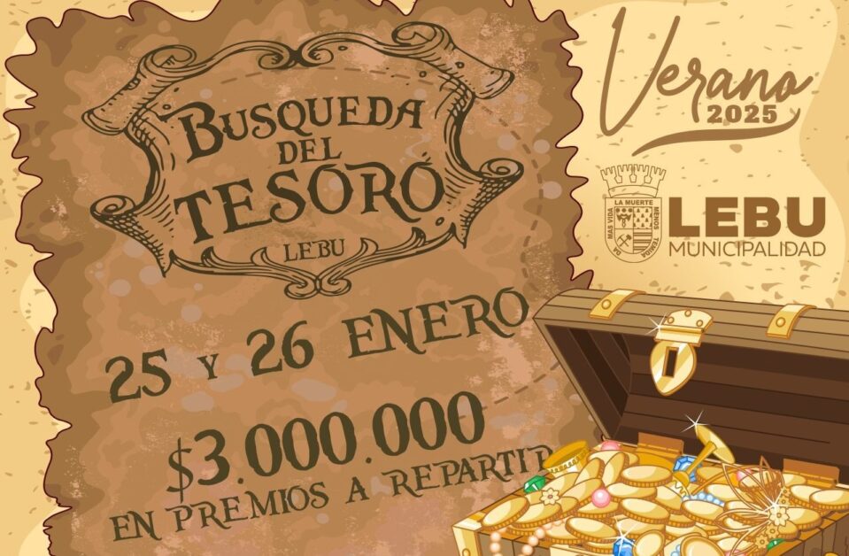 Lebu: Búsqueda del Tesoro municipal repartirá más de $3 millones