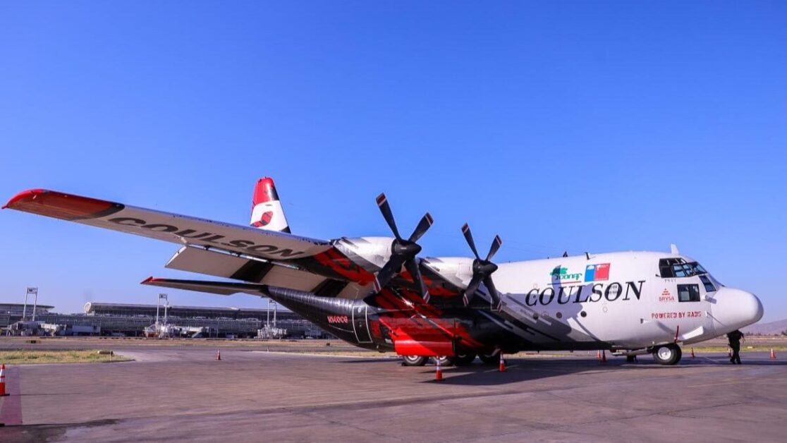 Avión Hércules C-130 combatirá incendios forestales en el Biobío