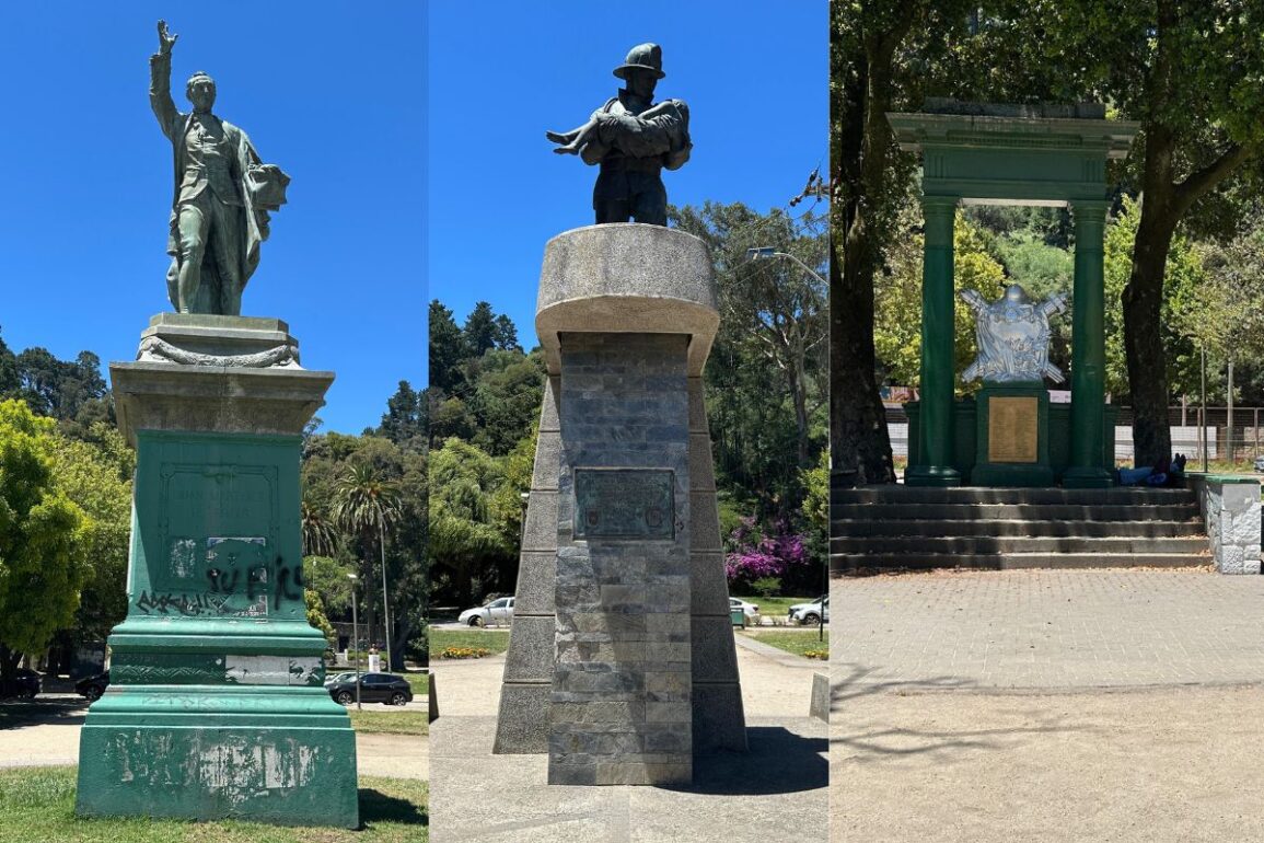 Conoce la historia de las estatuas del Parque Ecuador de Concepción